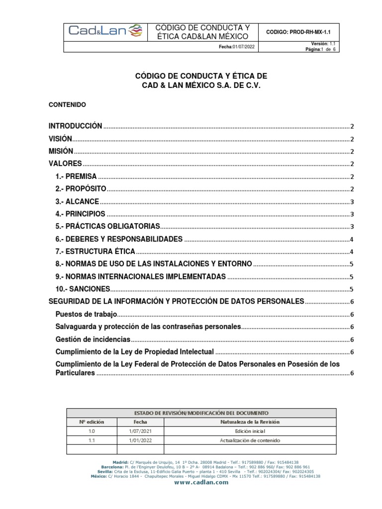 Codigo de Conducta | PDF