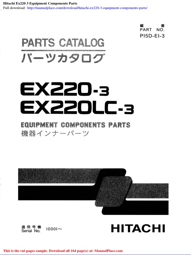 Hitachi Ex220 3 Equipment Components Parts | PDF