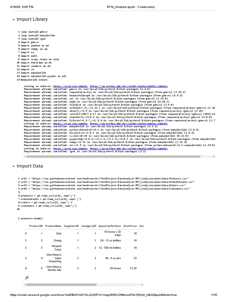 RFM_Analysis.ipynb - Colaboratory | PDF | Applied Mathematics | Computer Programming