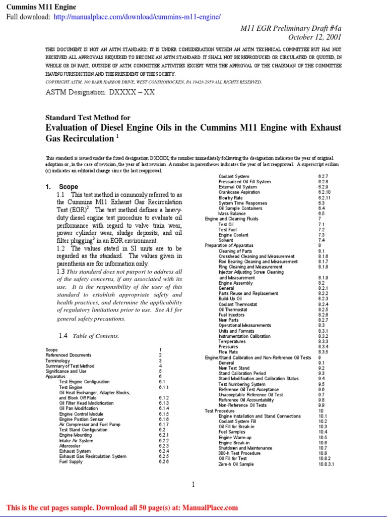 Cummins m11 Engine | PDF