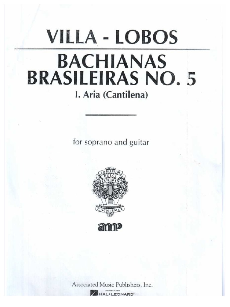 Bachianas Brasileiras No. 5 - Villa-Lobos | PDF