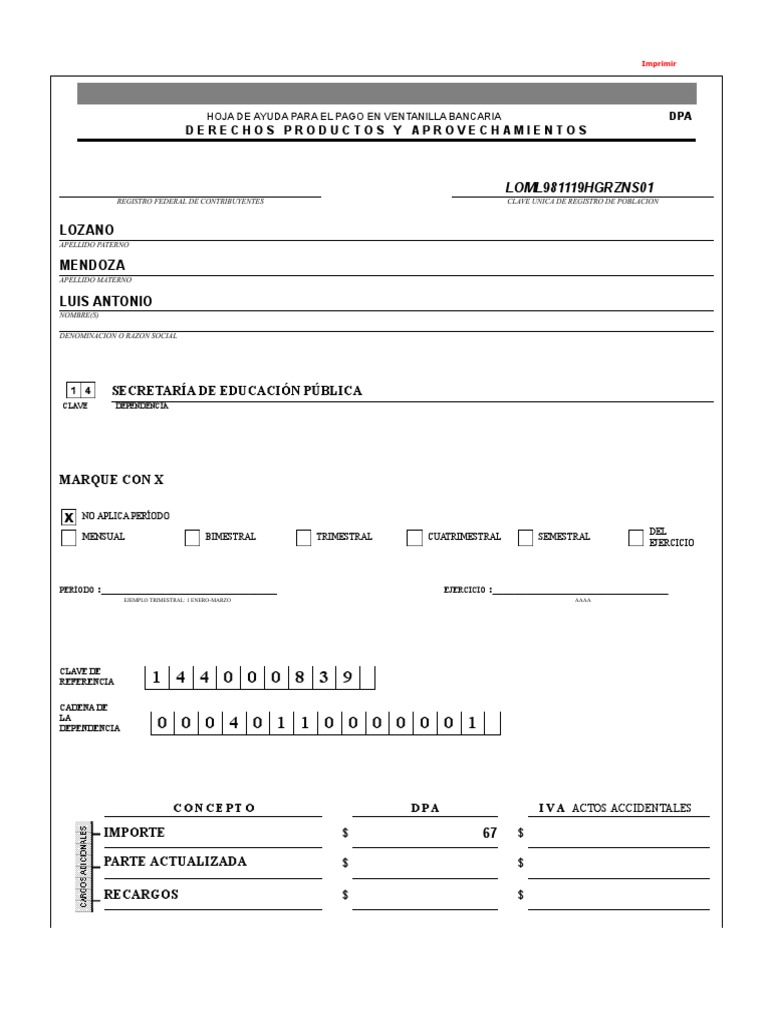 Formato E5Cinco para Pago Bancario | PDF