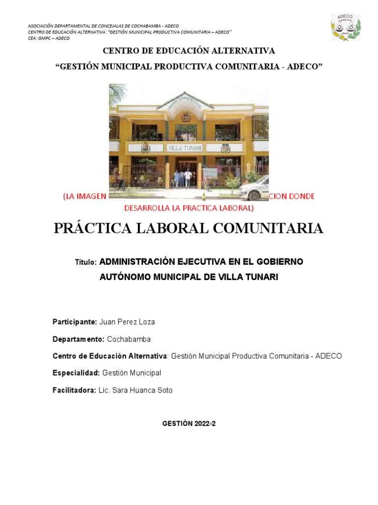 PRACTICA LABORAL TEC AUXILIAR TAREA | PDF | Análisis FODA | Turismo