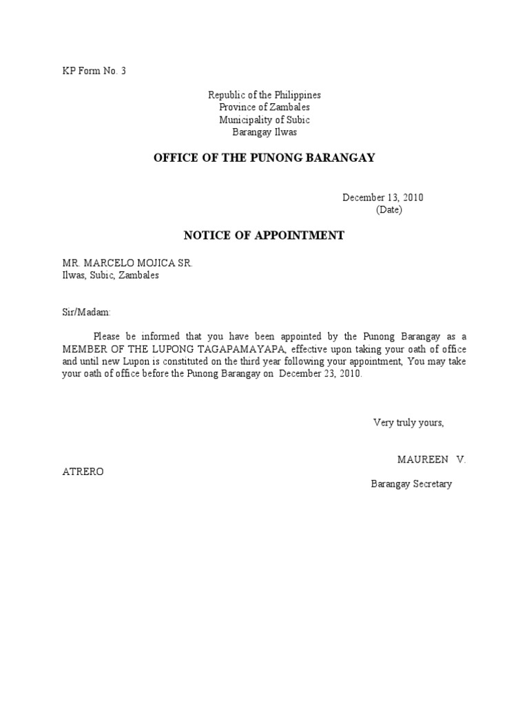 KP Form No 3 | PDF