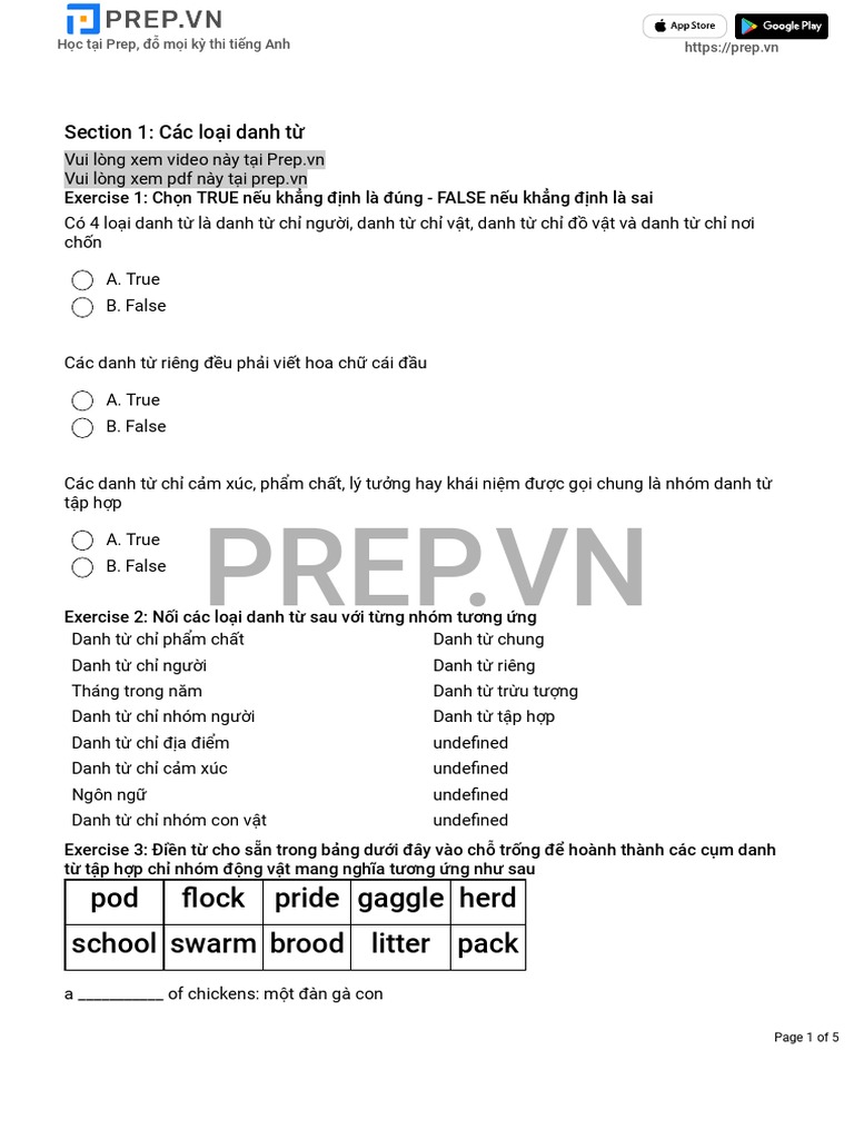 Prep - VN | PDF