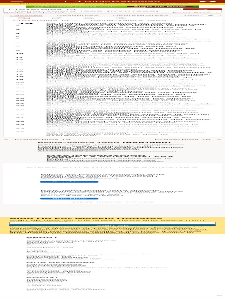 Proverbios 14 RVR1960 - La Mujer Sabia Edifica Su | PDF