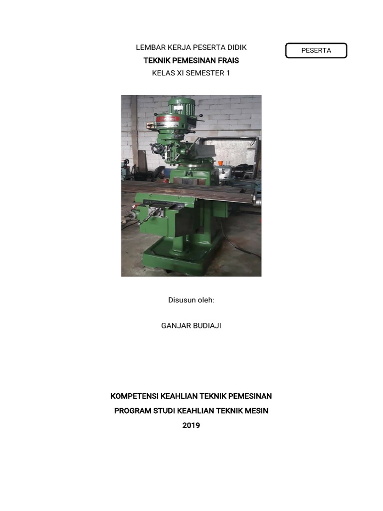 LKPD Frais KB 1 Bagian Mesin Frais | PDF