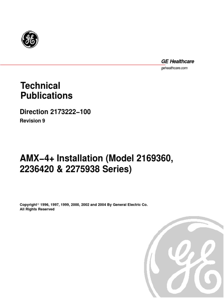 Instalacion AMX4 | PDF | General Electric | Radiation Protection
