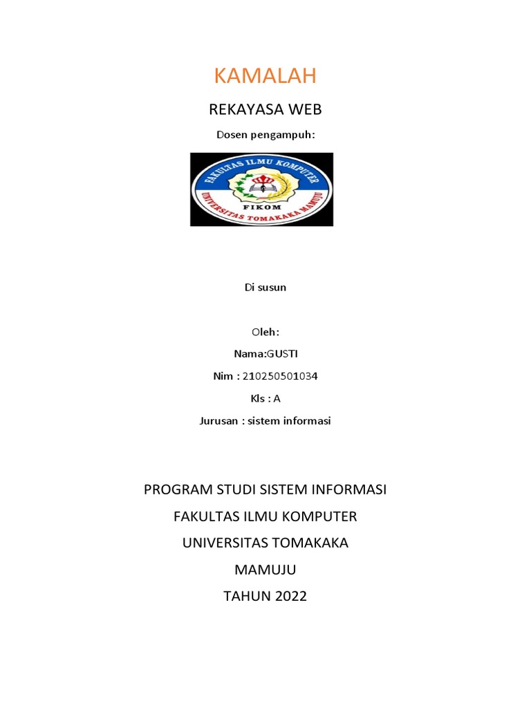 Gusti Makalah Rekayasa Web | PDF