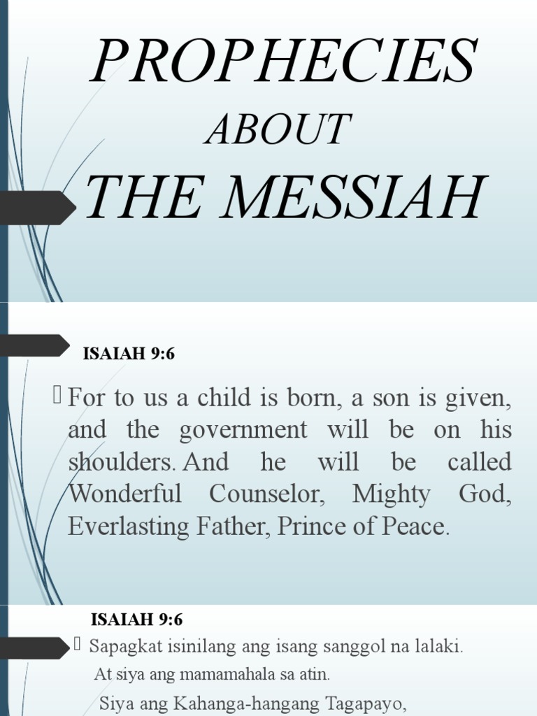Prophecies About Messiah | PDF