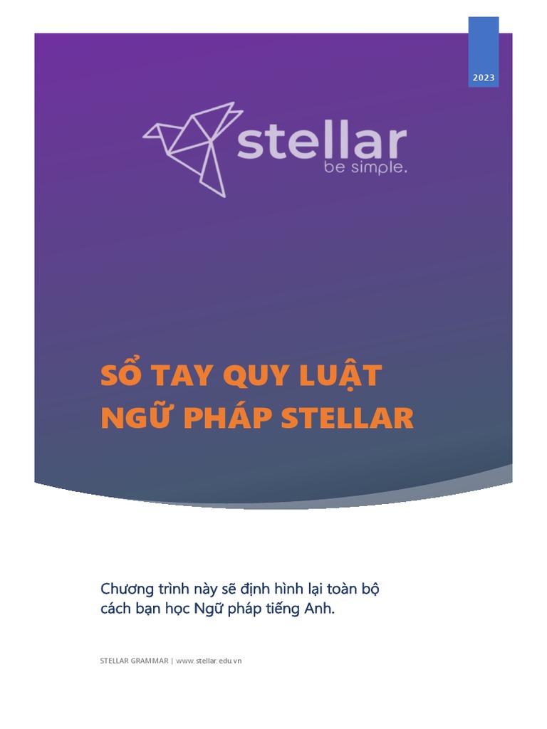 Sổ tay Quy luật Ngữ pháp Stellar | PDF