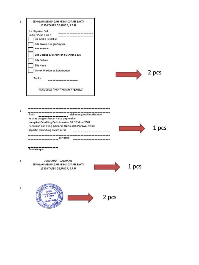 Cop Tindakan SMKB | PDF