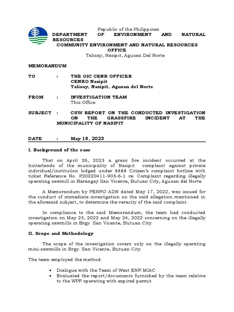 fire incident investigation report | PDF | Sawmill | Lumber