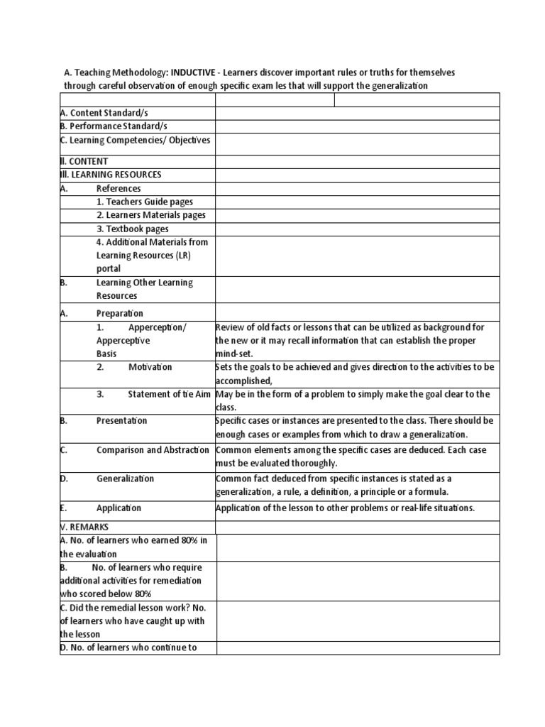 Lesson Plan LPP Template | PDF