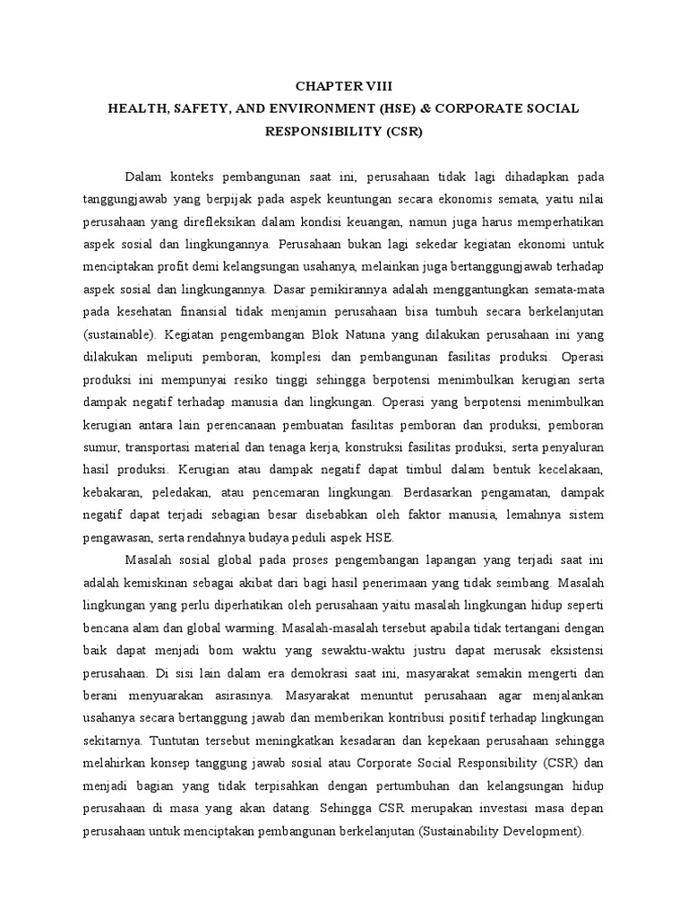 HSE & CSR dalam Industri Migas | PDF | Sains & Matematika