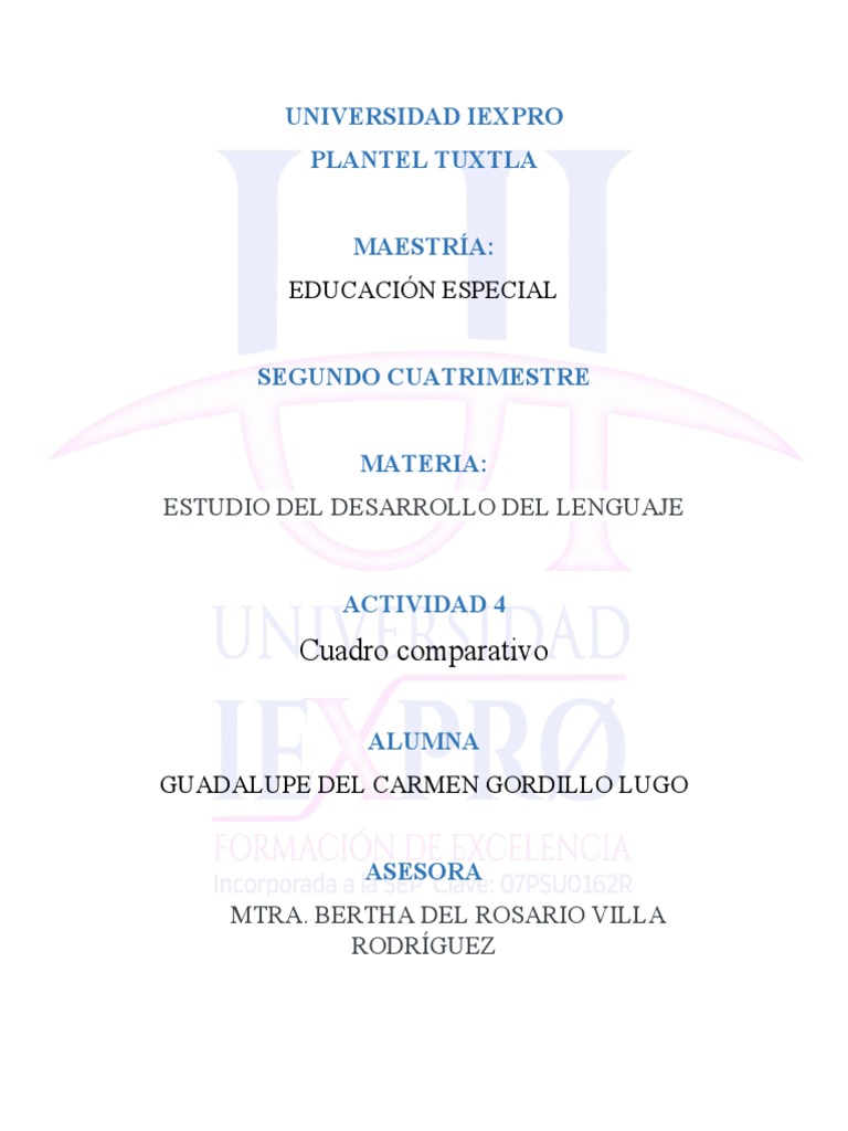 cuadro comparativo segundo cuatri | PDF
