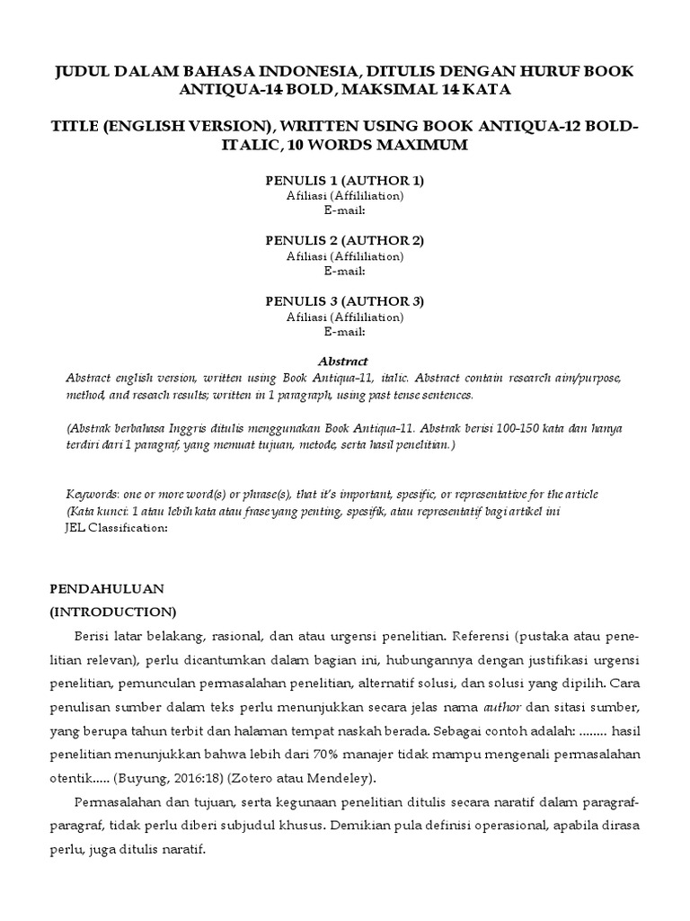 Template Jurnal FEBI | PDF