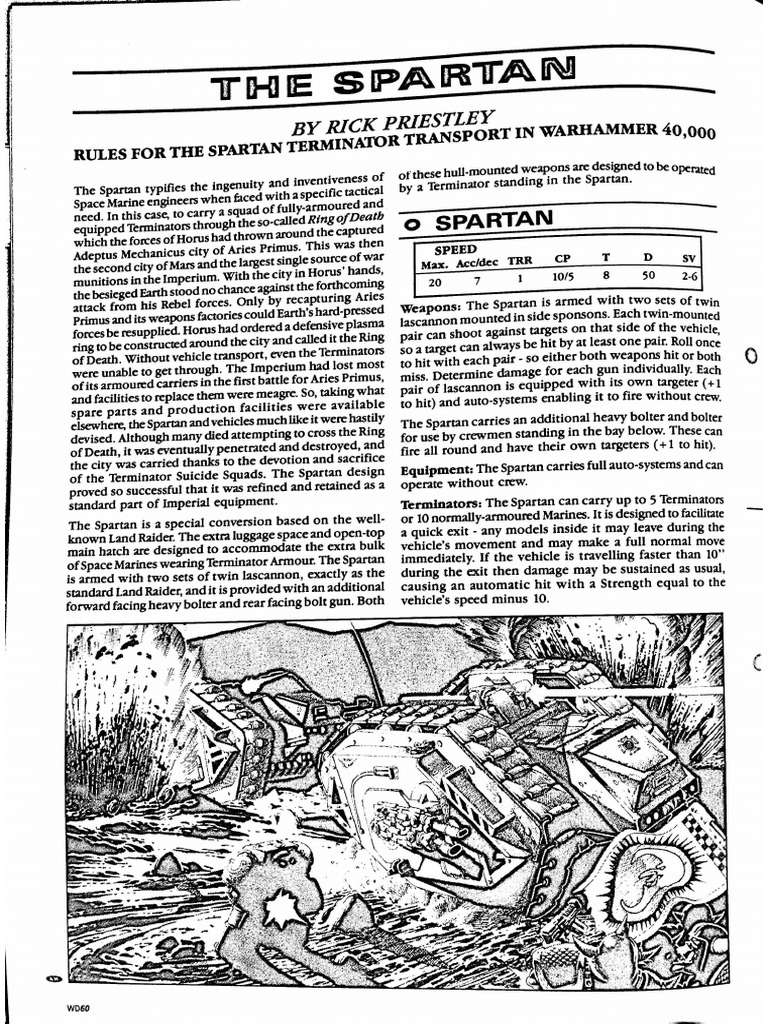 Spartan Template for 40k | PDF