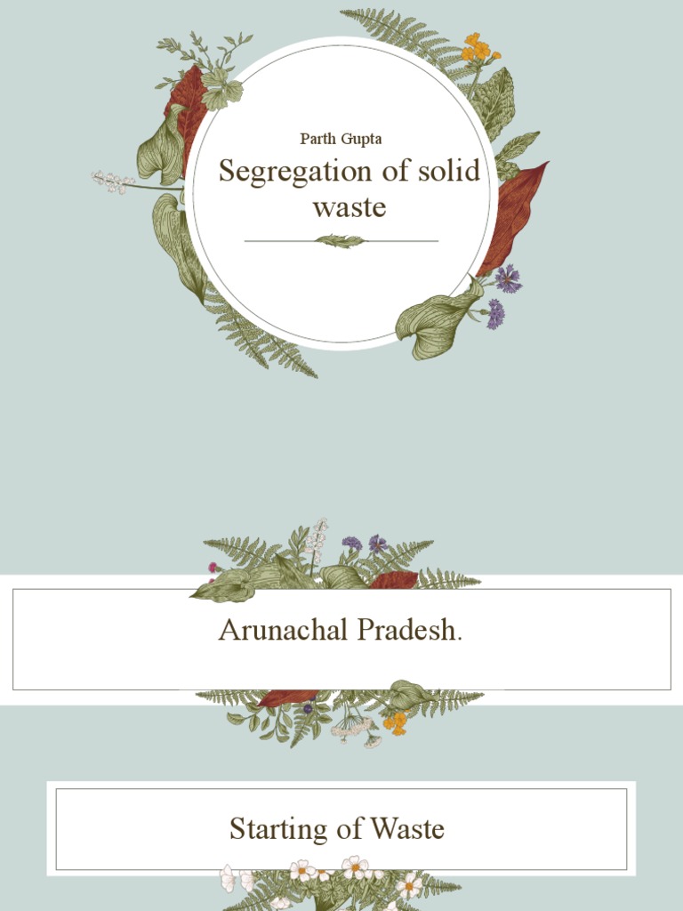 Segregation of Solid Waste | PDF | Waste Management | Waste