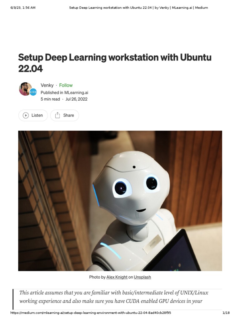 Setup Deep Learning Workstation With Ubuntu 22.04 - by Venky ...