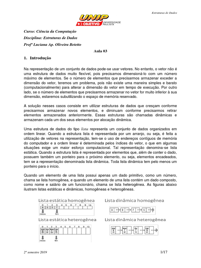 EstruturasDados Aula03 | PDF | Ponteiro (programação de computadores ...