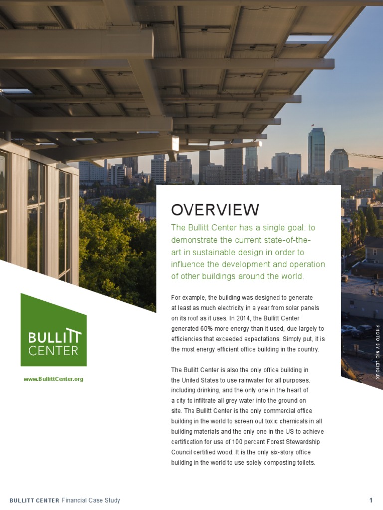 Bullitt Center Financial Case Study FINAL 1 | PDF | Green Building ...