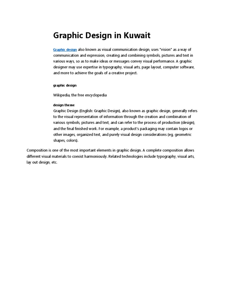 Graphic Design in Kuwait | PDF