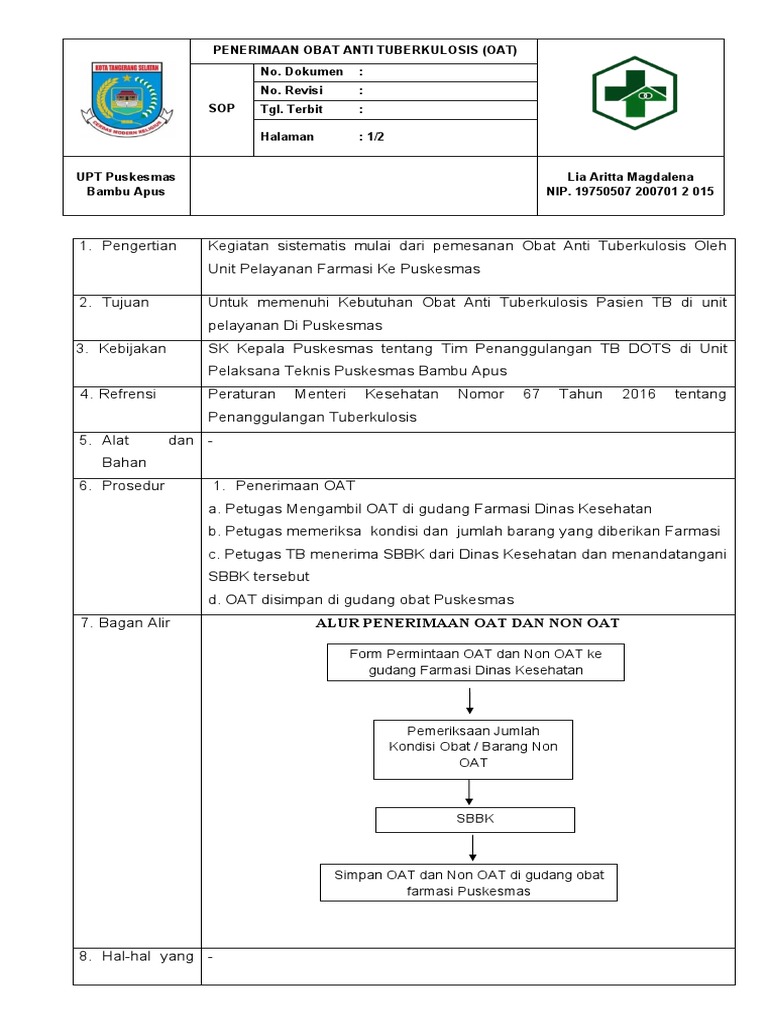 Sop Penerimaan Oat 2022 | PDF