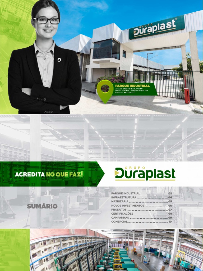 Parque Industrial Duraplast: Inovações e Produtos | PDF | ISO 9000 ...