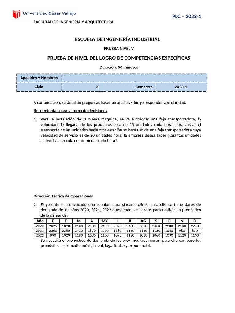 Prueba de Nivel de Logros X Ciclo - Tagged | PDF | Minería | Colchón