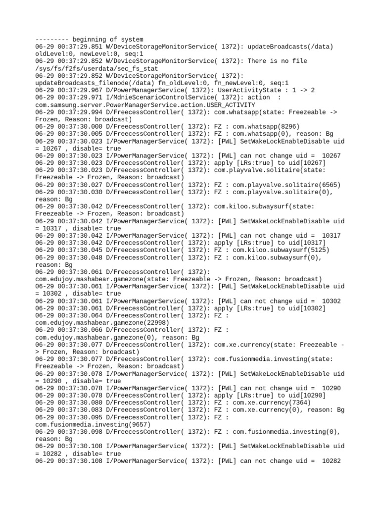 System Log for Developers | PDF | Lte (Telecommunication) | Mobile Phones