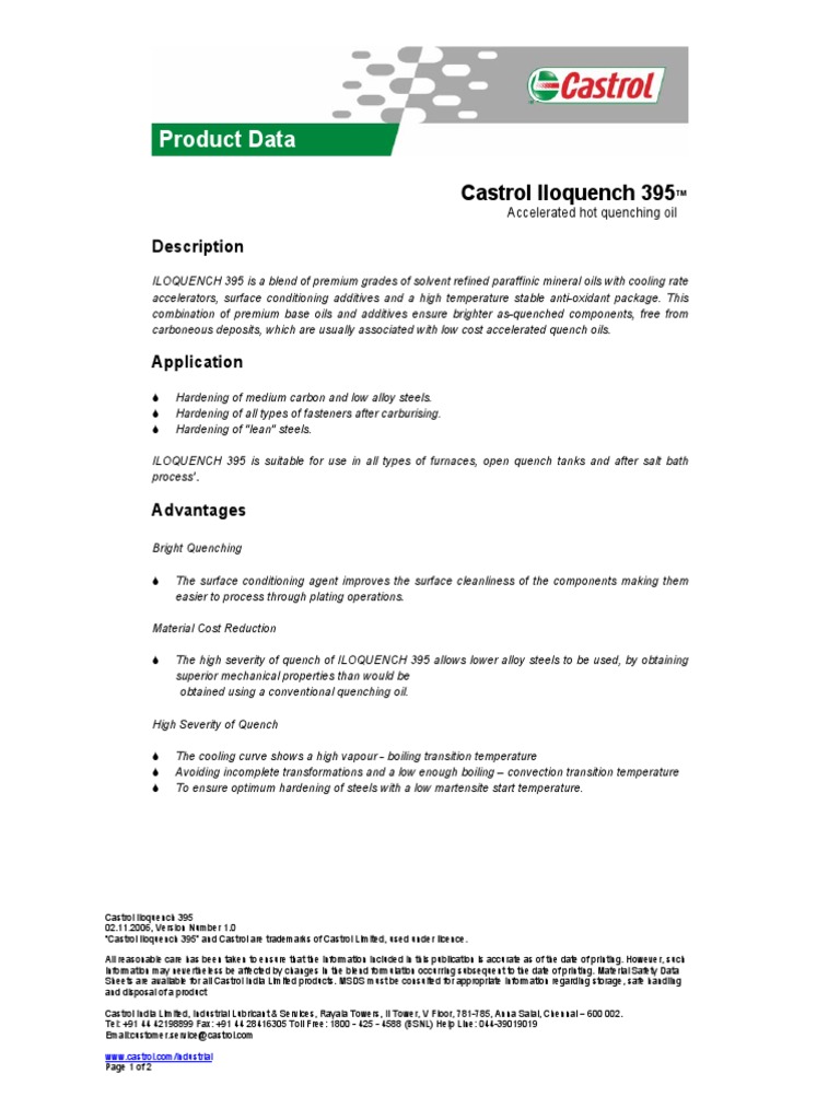 Iloquench 395 | PDF | Steel | Industrial Processes