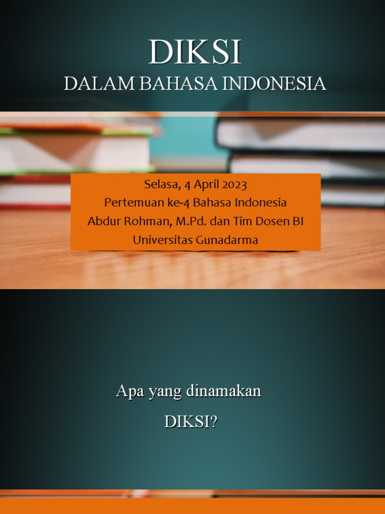 Kul 4 - Diksi | PDF | Karier & Perkembangan