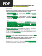 Modelo de Constitución para Una Sociedad Comercial de Responsabilidad Limitada S.R.L. | PDF ...