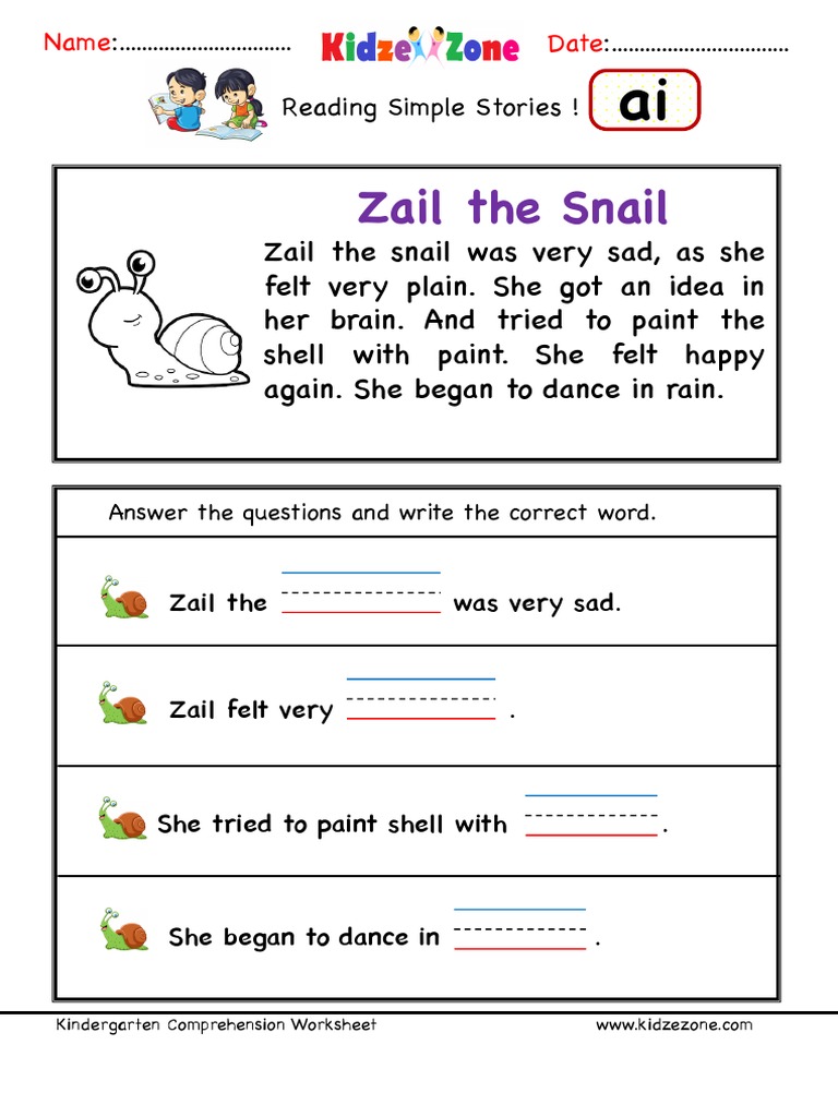 Reading Comprehension Stories With AI Word Family | PDF