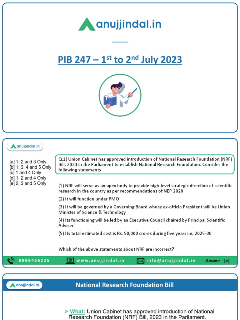 PIB 247 - 1st To 2nd July 2023 | PDF | Economies