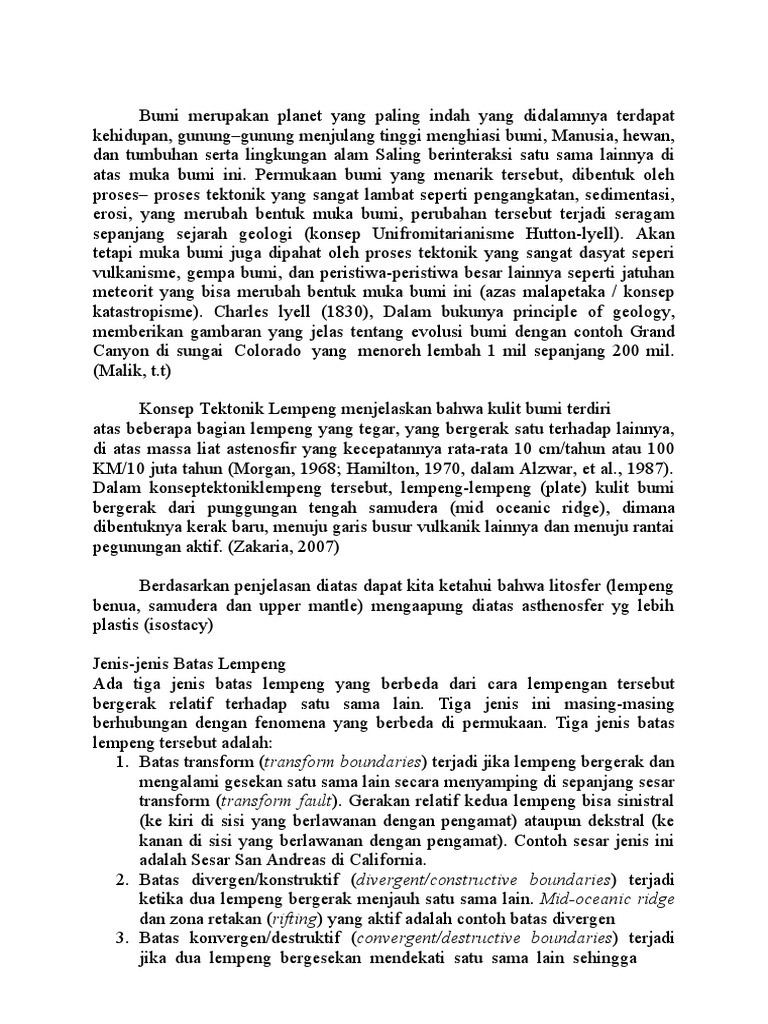 Makalah Tektonik Lempeng | PDF