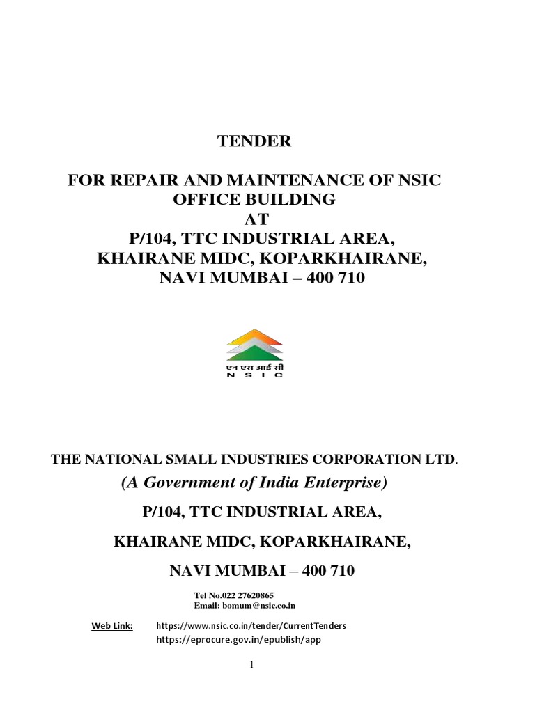 Sample Tender For Structural Repairs | PDF | Employment | Cheque
