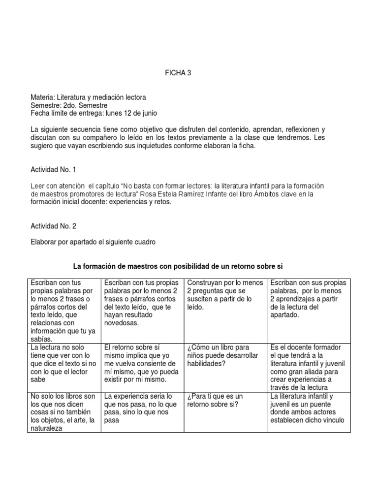 Ficha 4 | PDF | Literatura infantil | Enseñando