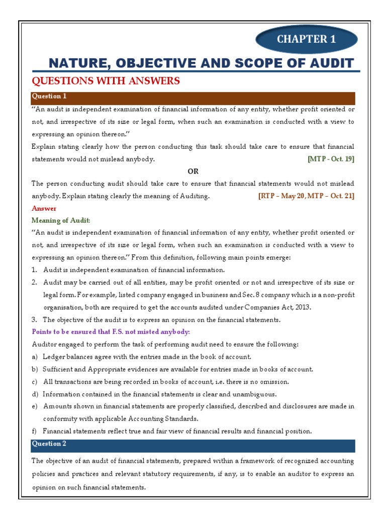 Audit Question Bank | PDF | Audit | Financial Audit