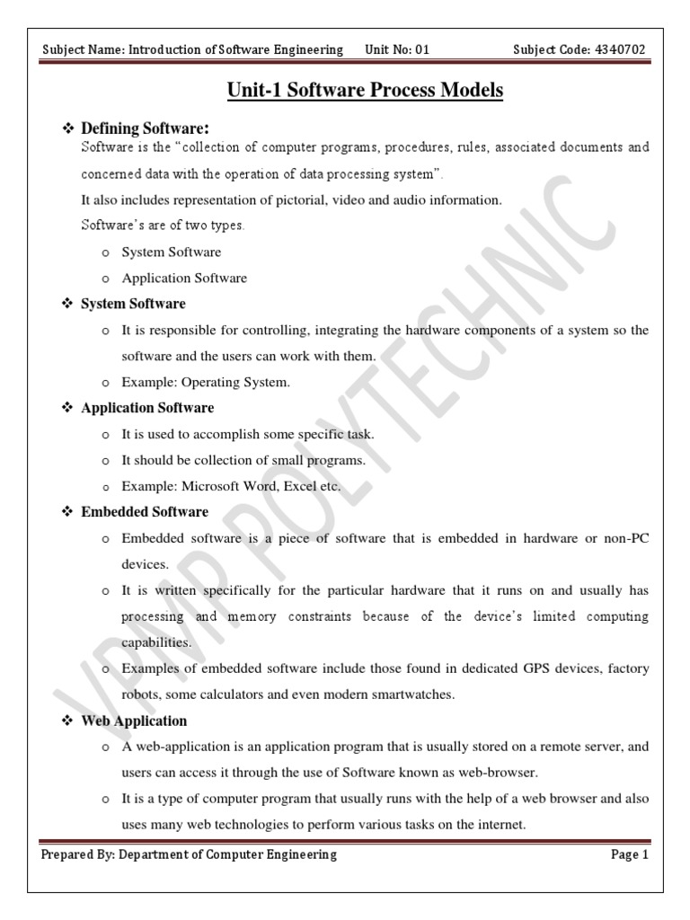 unit-1-software-process-models | PDF | Scrum (Software Development) | Agile Software Development