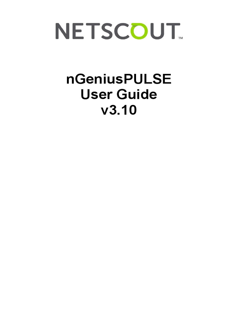 NGeniusPULSE User Guide v3.10 | PDF | Computer Network | Virtualization