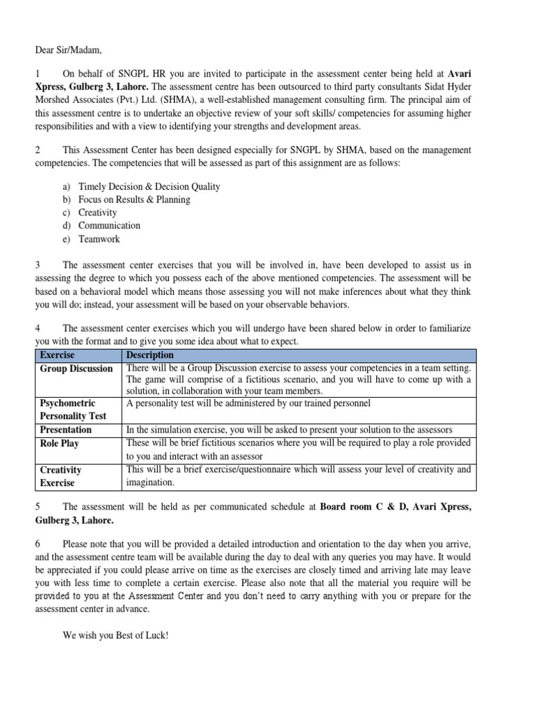 Assessment Center Brief - Grade 4 | PDF | Creativity | Human Communication