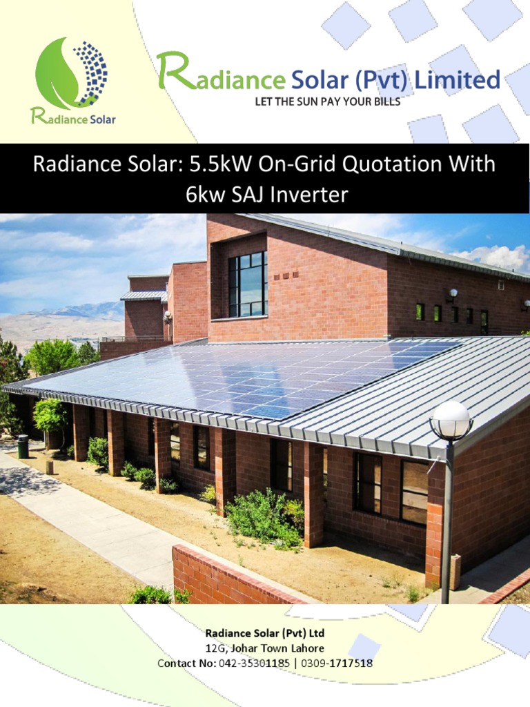 Quotation 5kw Ongrid System | PDF | Photovoltaic System | Solar Power