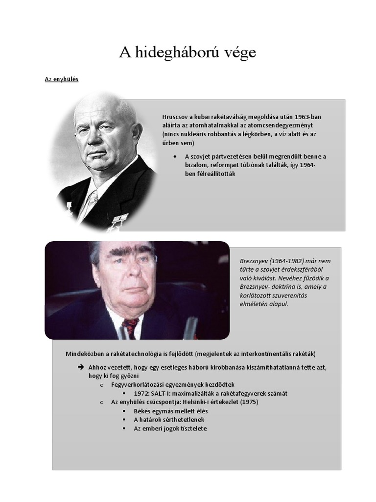 A Hidegháború Vége | PDF