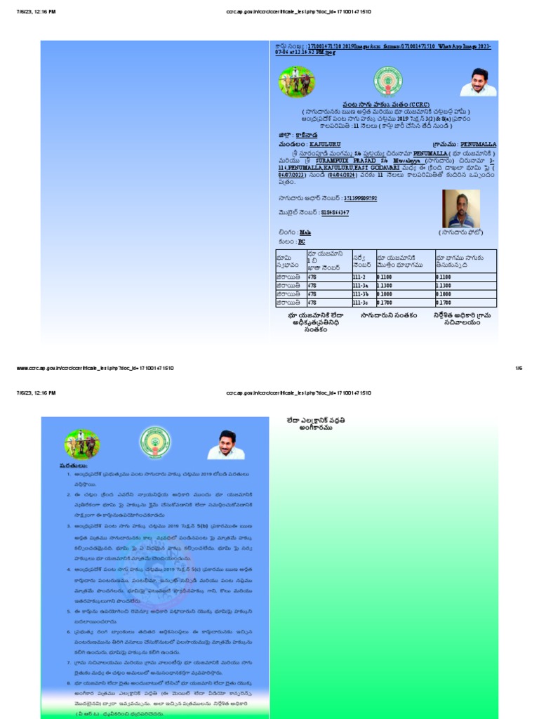 పంట హ ప తం (CCRC) | PDF