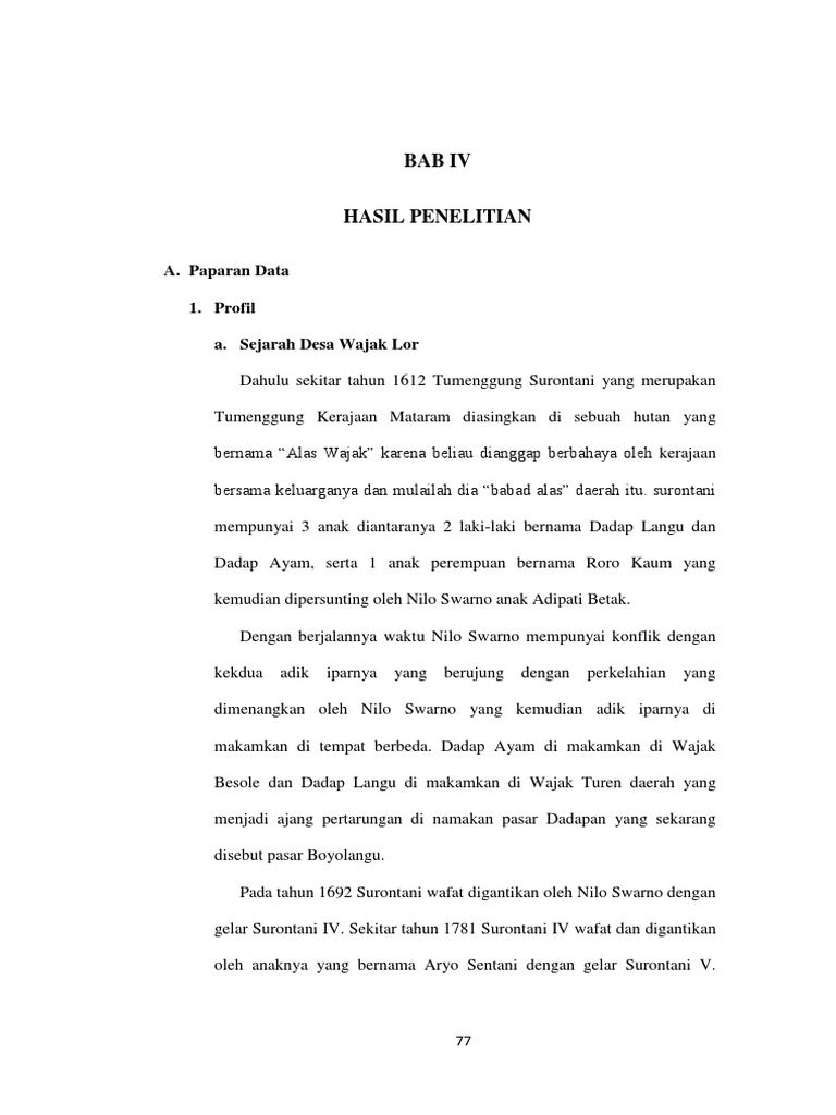 Sejarah dan Ekonomi Wajak Lor | PDF