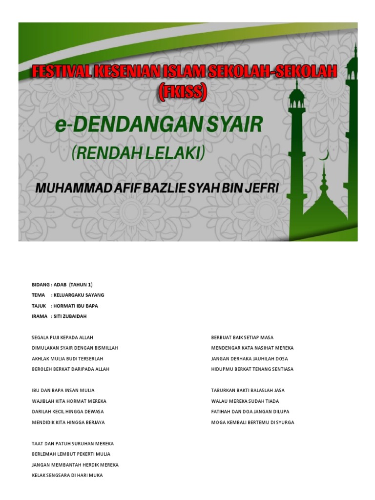 Teks Syair L | PDF | Seni & Disiplin Bahasa