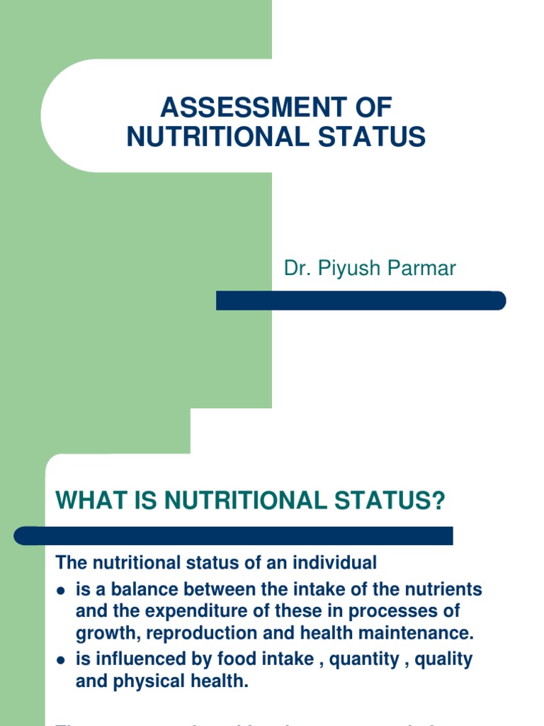Nutritional Status Assessment Guide | PDF | Clinical Medicine | Medical ...