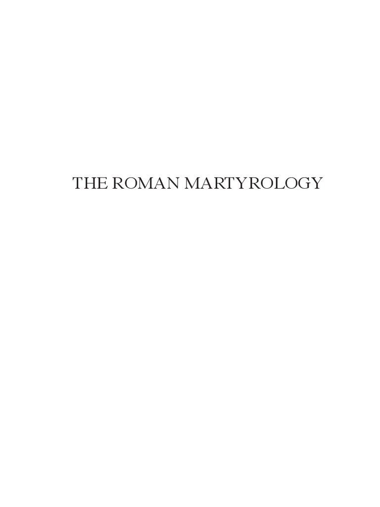 Roman Martyrs | PDF